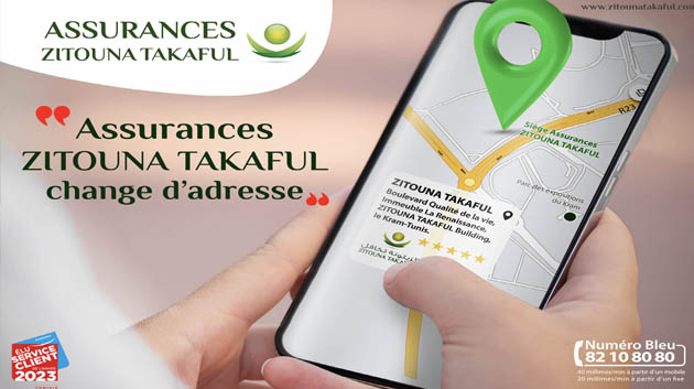 Assurances ZITOUNA TAKAFUL change d’adresse